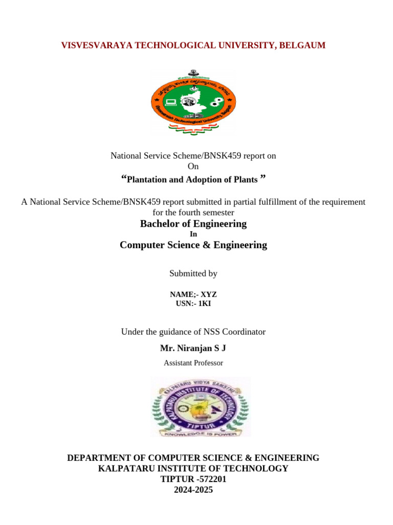 NSS BNSK459 Report TEMPLATE | PDF