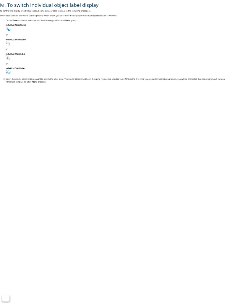 M. To Switch Individual Object Label Display | PDF