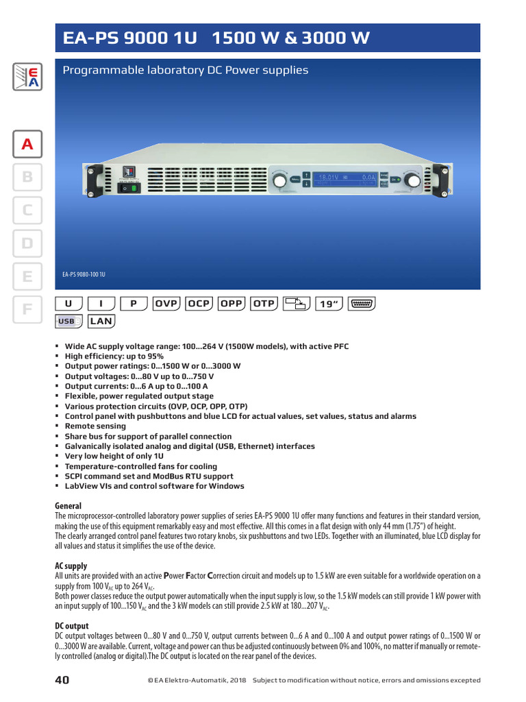 ps9000_1u_en | PDF | Power Supply | Alternating Current