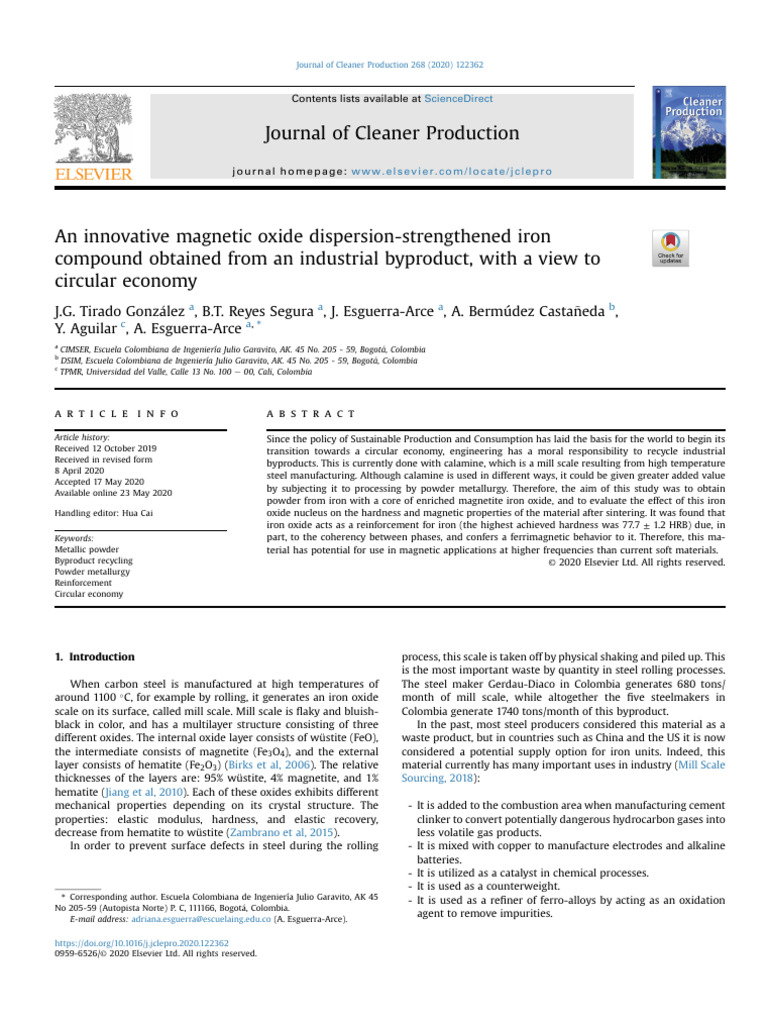 An innovative magnetic oxide dispersion-strengthened iron compound ... An innovative magnetic oxide dispersion-strengthened iron compound ...