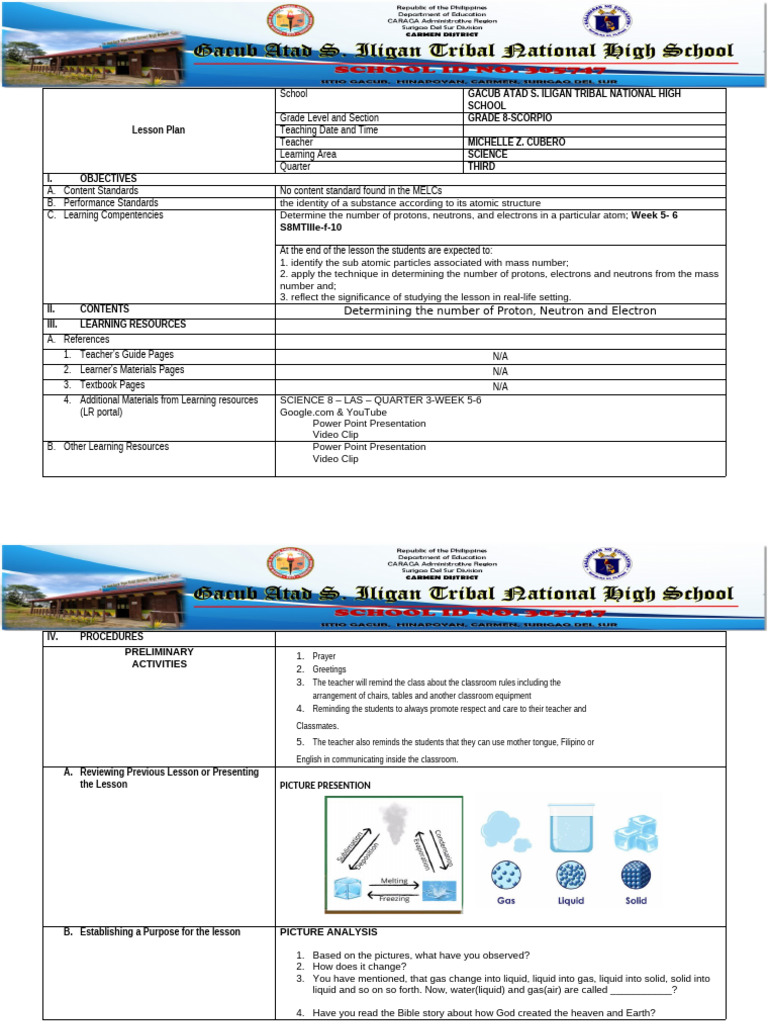 REVISED LP FOR DEMO | PDF | Chemical Elements | Proton