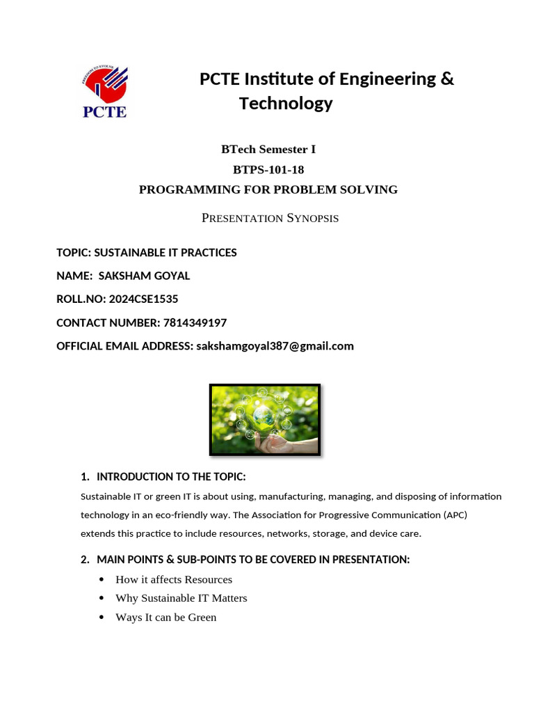 Saksham Goyal 2024CSE1534 | PDF