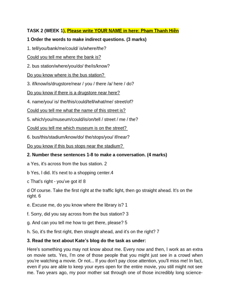 Week 1 Task 2 (Lấy Điểm Cá Nhân) | PDF