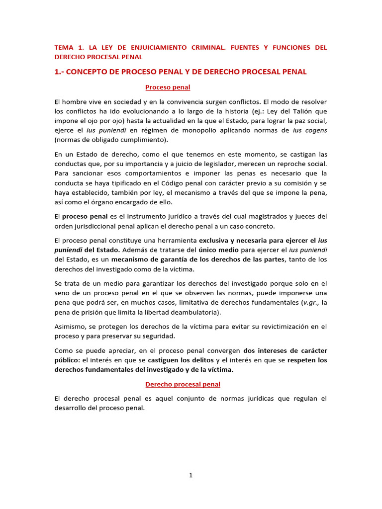 temario completo derecho procesal. | PDF | Ley procesal | Jurisdicción