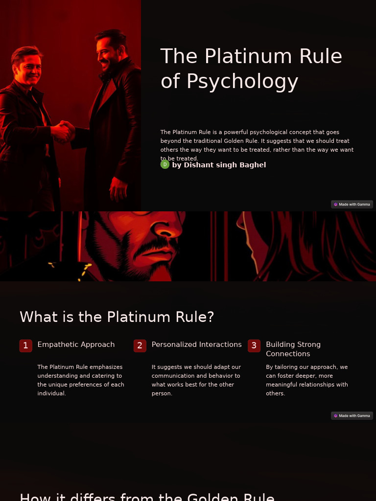 Understanding the Platinum Rule | PDF | Empathy | Psychology