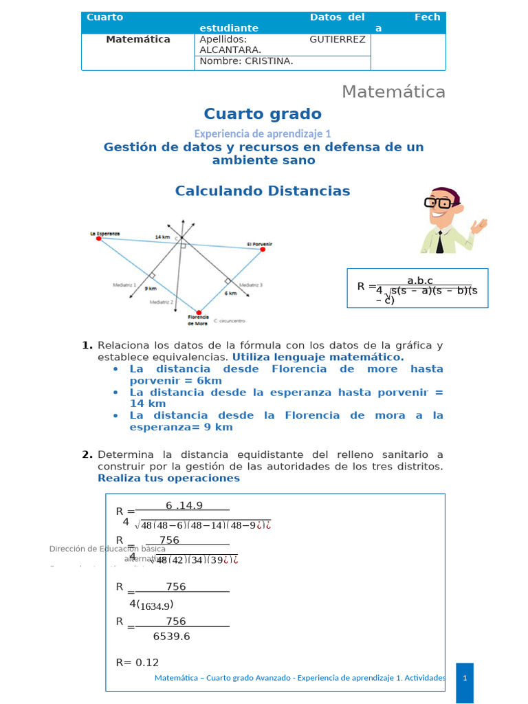 Calculando Distancias | PDF | Matemáticas