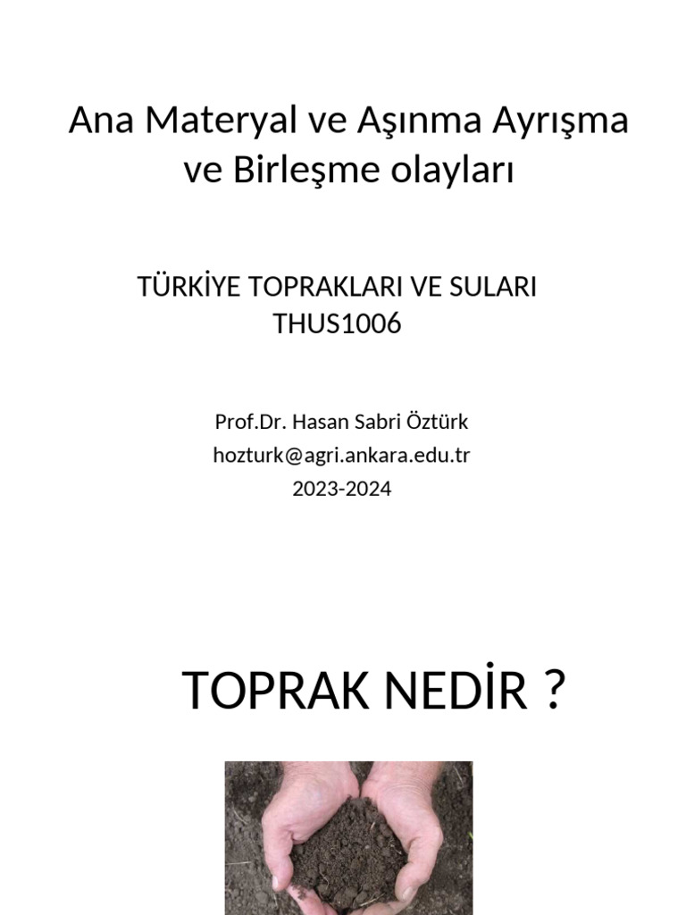 Hafta 2-Toprak oluşumu I | PDF