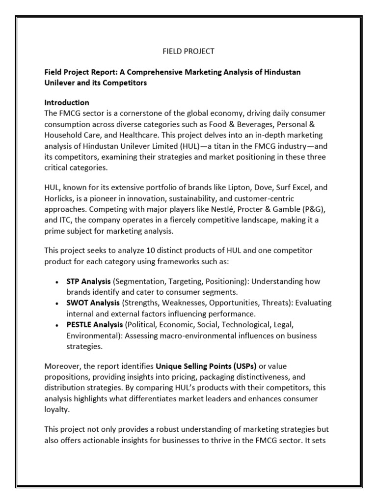 Field Project Completed1 | PDF | Brand | Tea