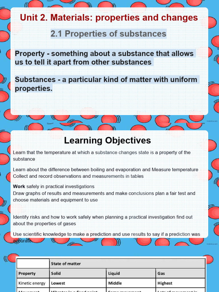 _2.1 Materials_ Properties and Changes | PDF | Boiling | Liquids