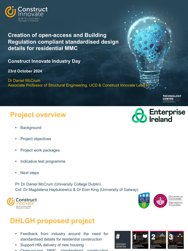 Construct Innovate Industry Day Presentation MMC | PDF