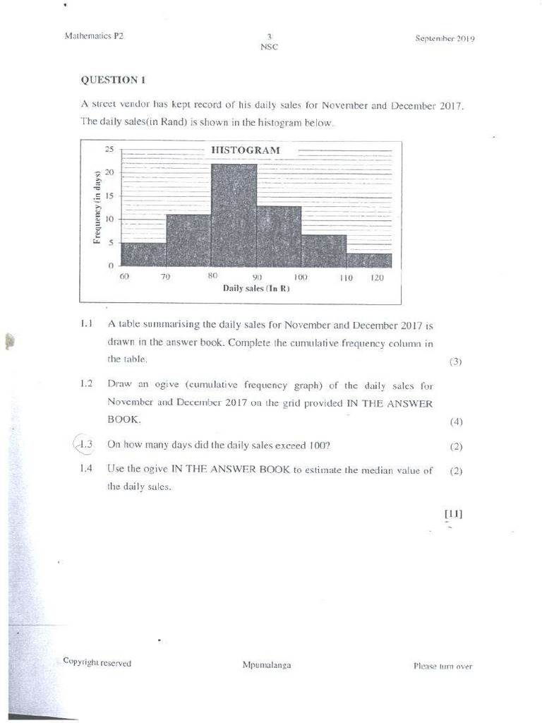Paper 2 Mpum Sept 2019 | PDF