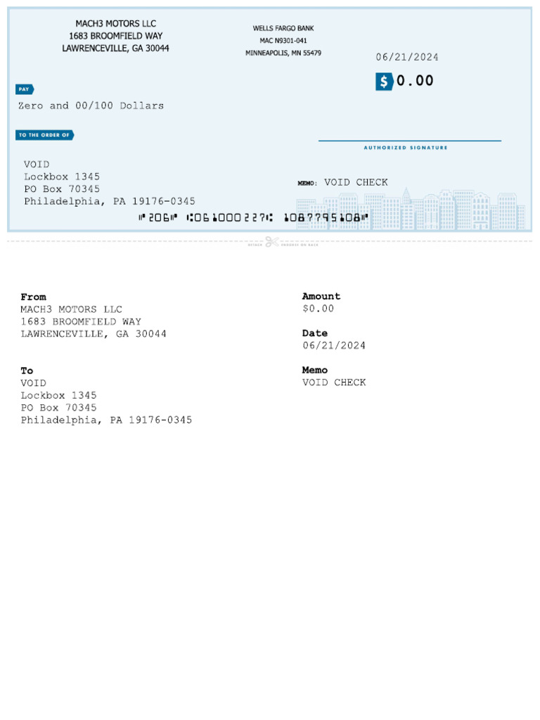Void Check | PDF