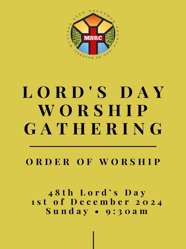 Order of Worship Template - 4 | PDF | Eucharist | Glory (Religion)