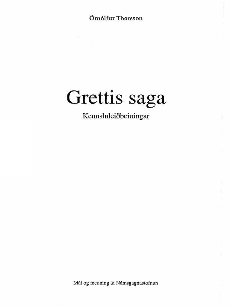 Grettis Saga Nytt | PDF