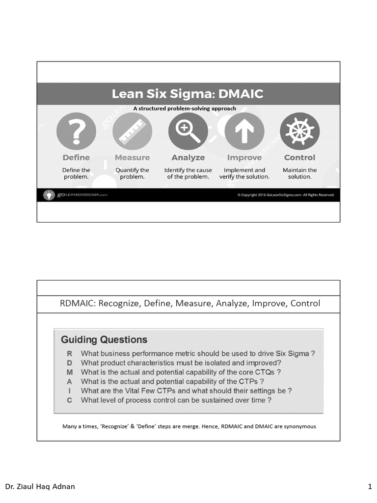 Six Sigma DMAIC | PDF