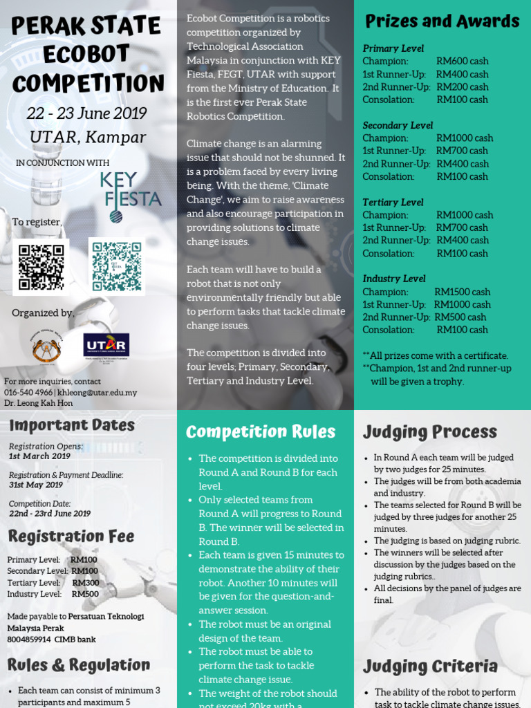 Ecobot Competition Brochure | PDF