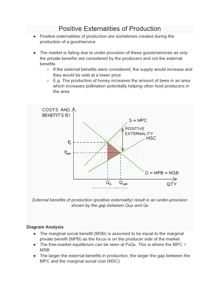 Positive Externalities of Production | PDF | Externality | Free Market