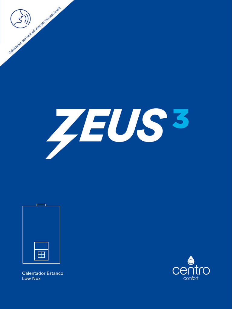 Calentador Estanco Zeus 3: Manual y Especificaciones | PDF | Gases
