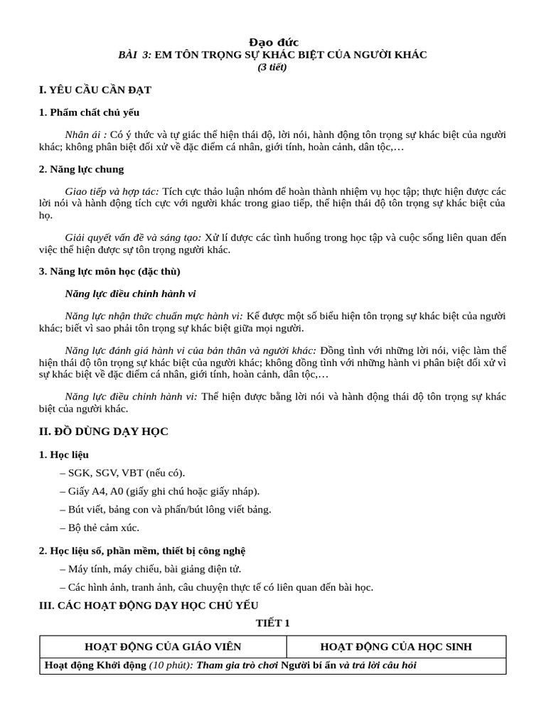 KHBD -ĐẠO ĐỨC-TUẦN 6 - LỚP 5 - CTST | PDF