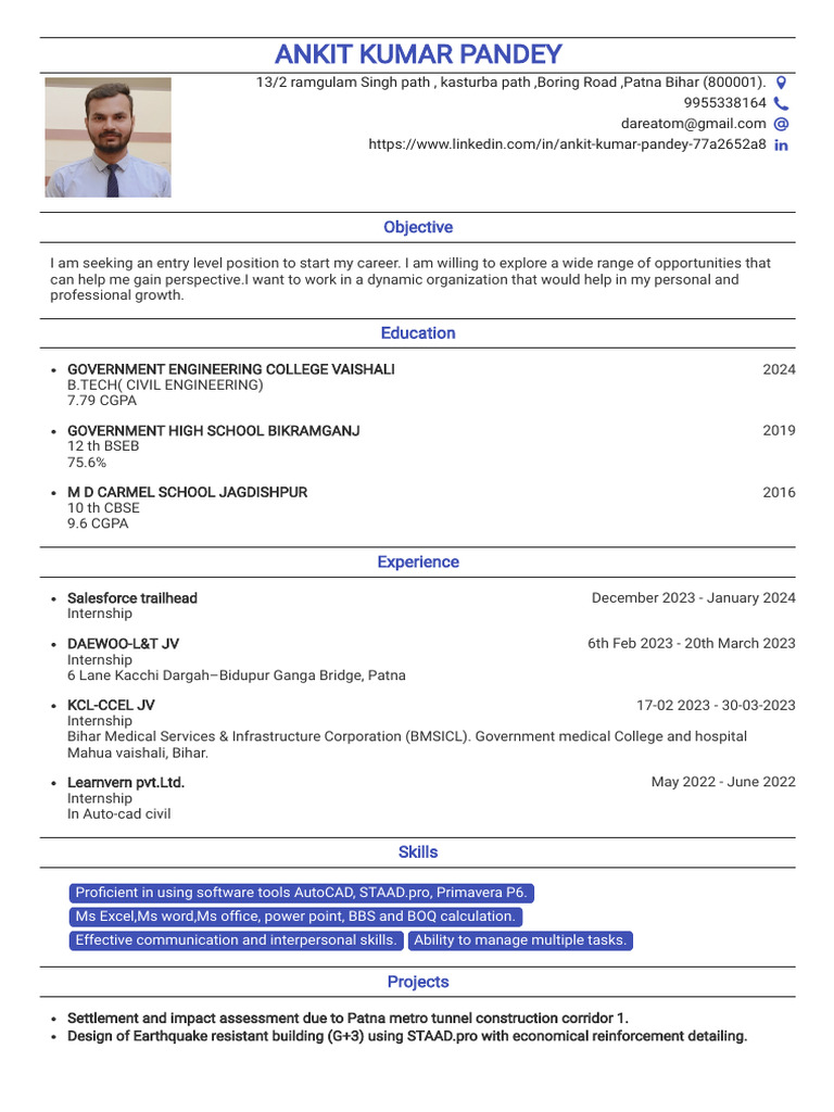 16 Ankit Kumar Pandey_CV | PDF