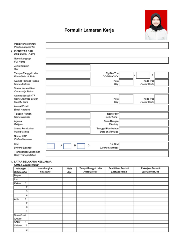 DIID Candidate Application Form | PDF