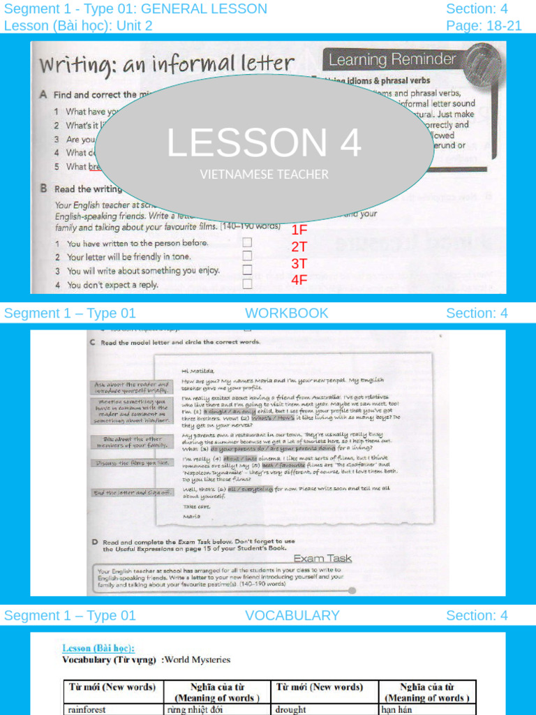 Lesson 4 TQ Fce Powerpoint | PDF