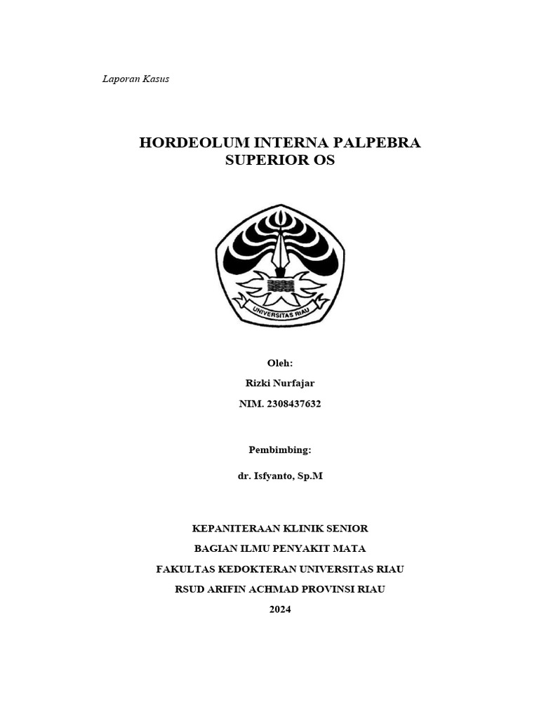Case Report_Hordeolum Interna_Rizki Nurfajar | PDF