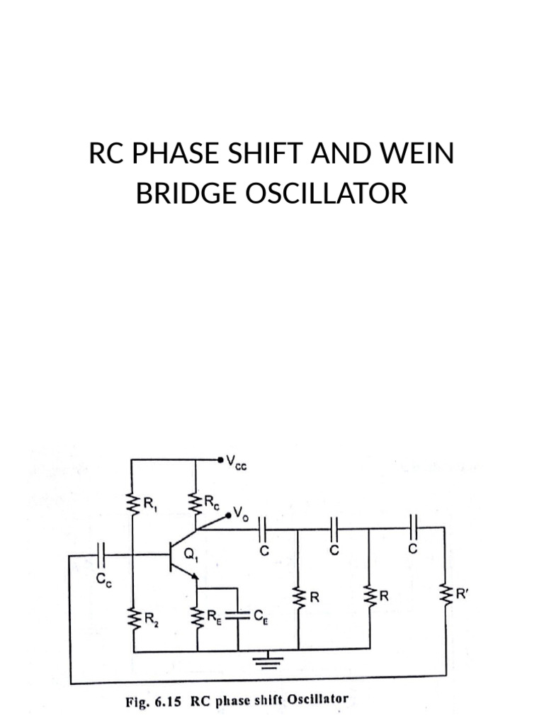 RC PHASE SHIFT AND WEIN BRIDGE OSCILLATOR | PDF