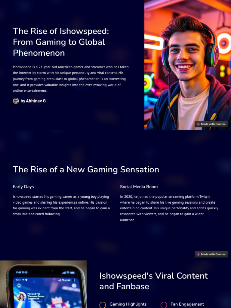 The Rise of Ishowspeed From Gaming To Global Phenomenon | PDF | Human ...