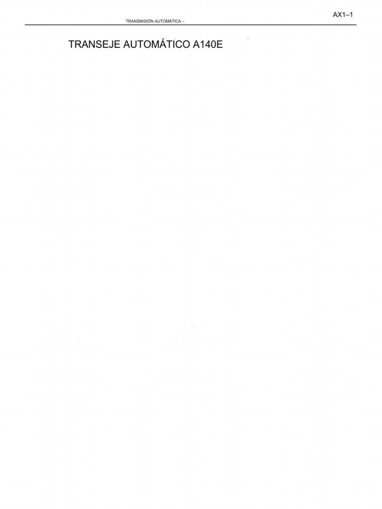 A140E Español | PDF | Embrague | Transmisión automática