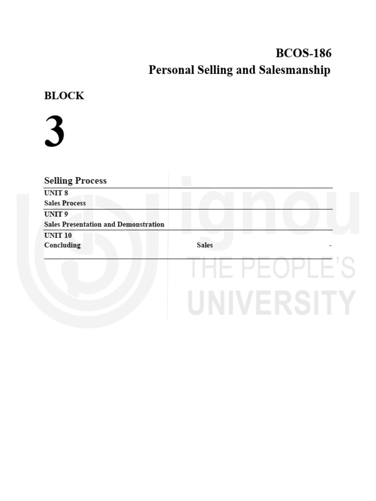 Block 3 | PDF | Sales