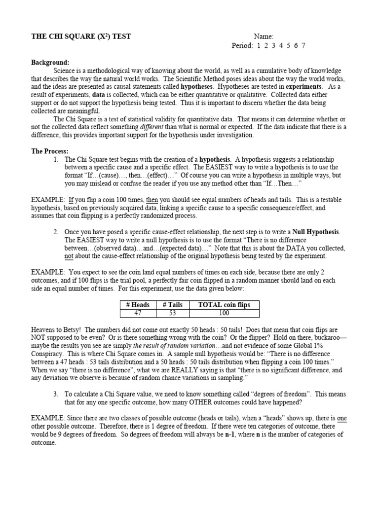 Chi Square Test | PDF | Chi Squared Test | Chi Squared Distribution