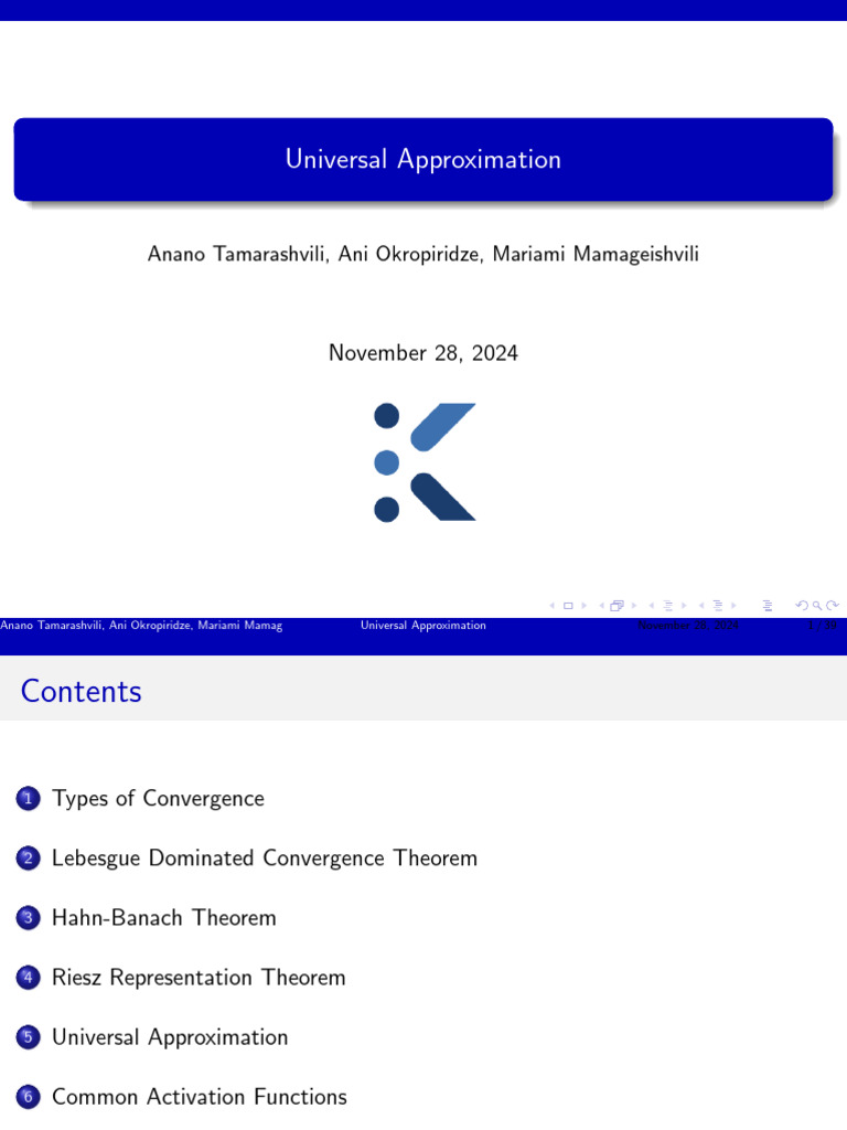 Universal Approximation Updated | PDF | Hilbert Space | Limit (Mathematics)