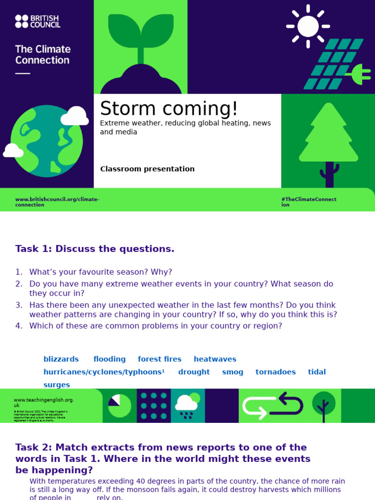 Storm Coming Presentation | PDF | Tropical Cyclones | Climate Change