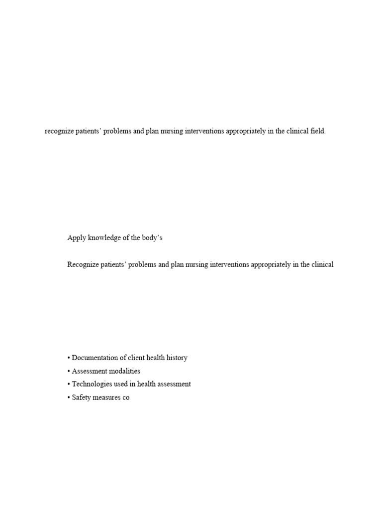 Health Assessment Course for Nurses | PDF | Anatomy | Nursing