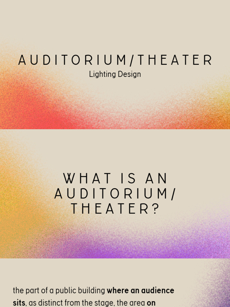 Auditorium Lighting Design Essentials | PDF | Lighting | Optics