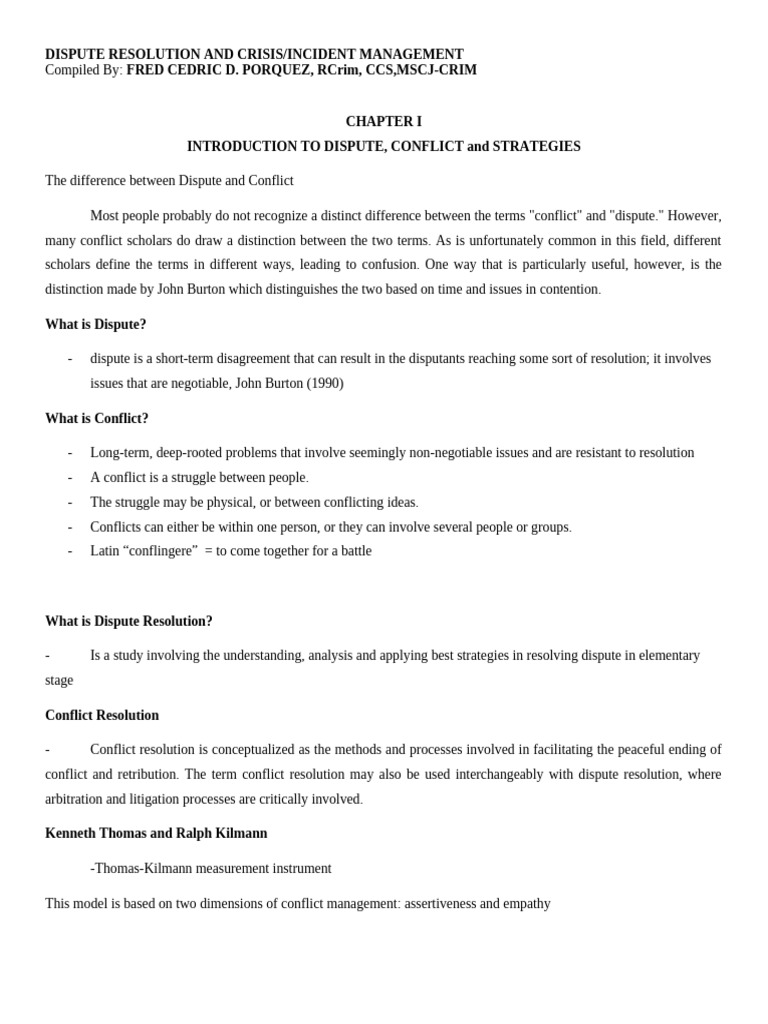 Dispute-Resolution-FCP | PDF | Mediation | Arbitration