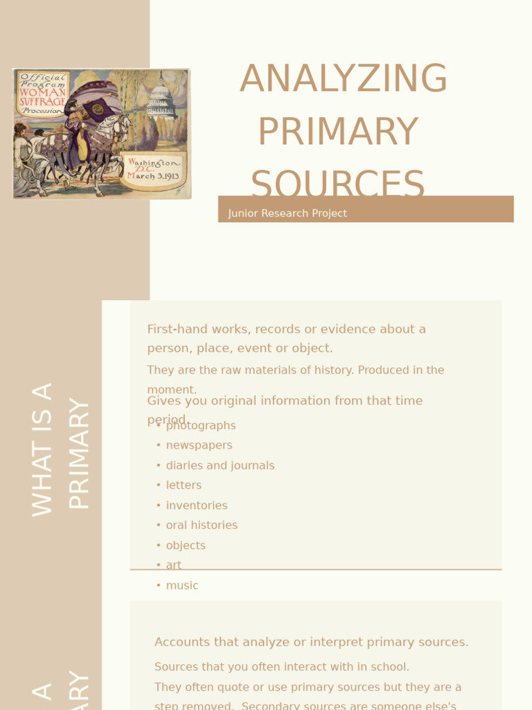 Analyzing Primary Sources JRP | PDF | Primary Sources | Human Communication