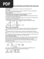 Chapter Four Notes Chemical Bonding and Molecular Structure Chemistry ...