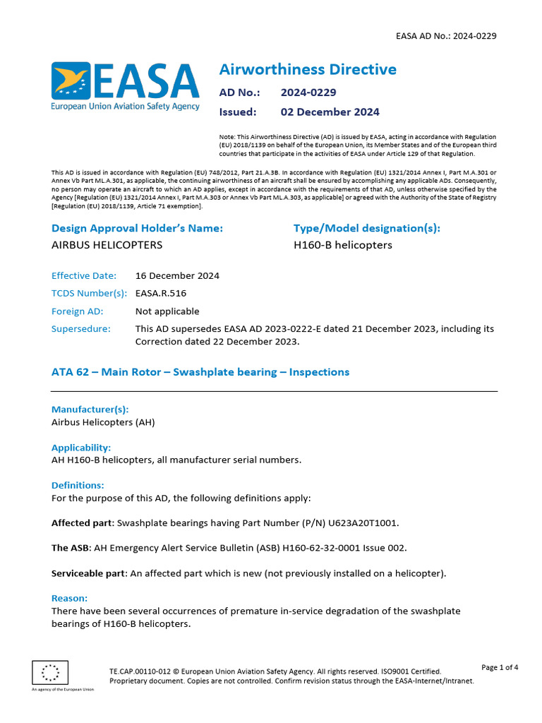 EASA_AD_2024_0229 | PDF | Aviation