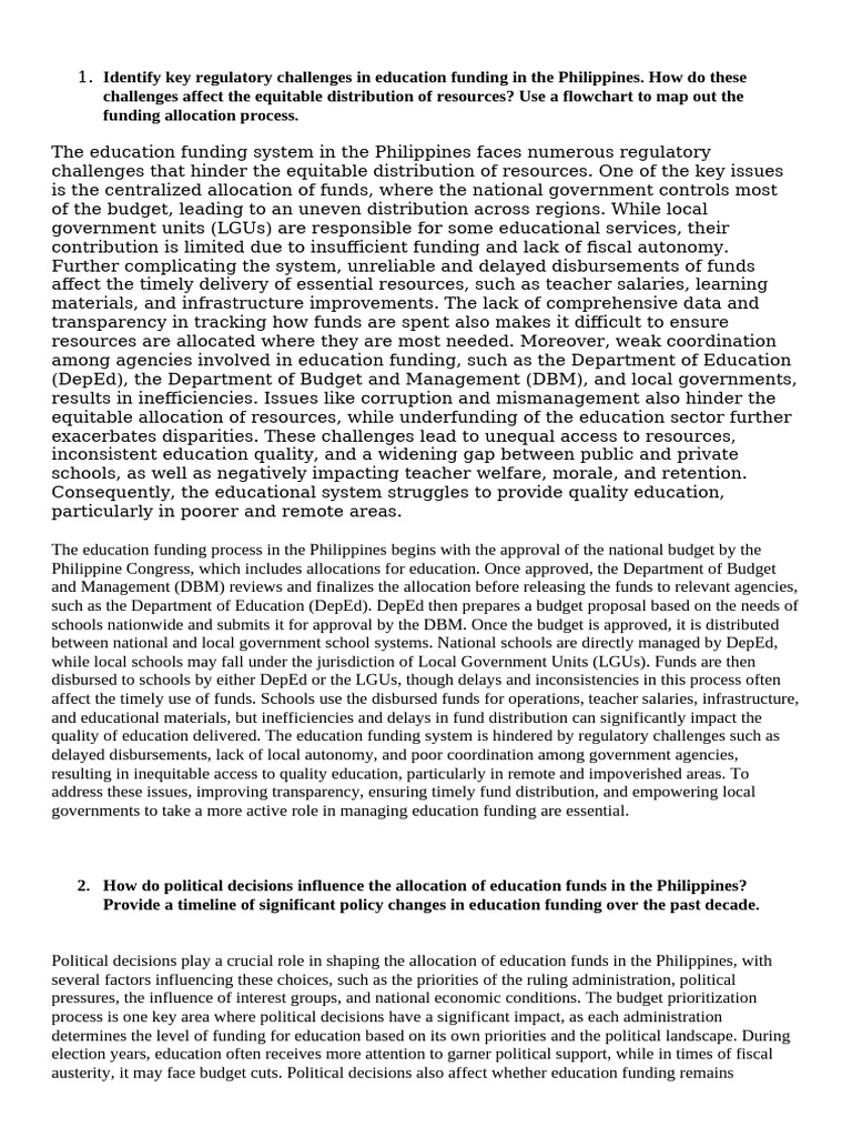 Identify Key Regulatory Challenges in Education (Edited) | PDF ...