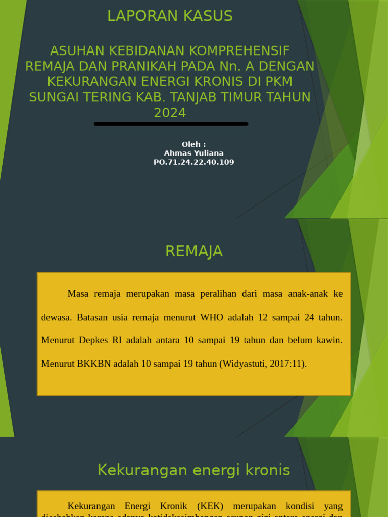 Asuhan Kebidanan Komprehensif Remaja Dan Pranikah Pada Nn. A Dengan ...