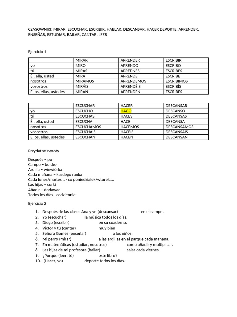 Presente Regulares | PDF