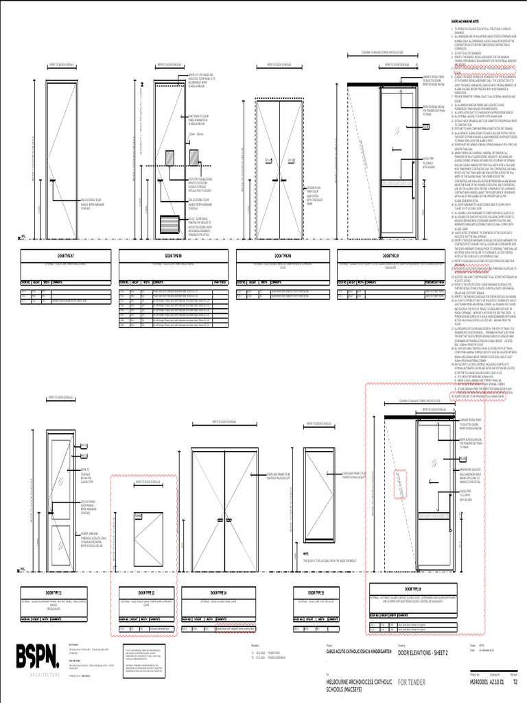 A2.10.01 - Door Elevations - Sheet 2 - T2 - Add01 | PDF | Door | Building Technology