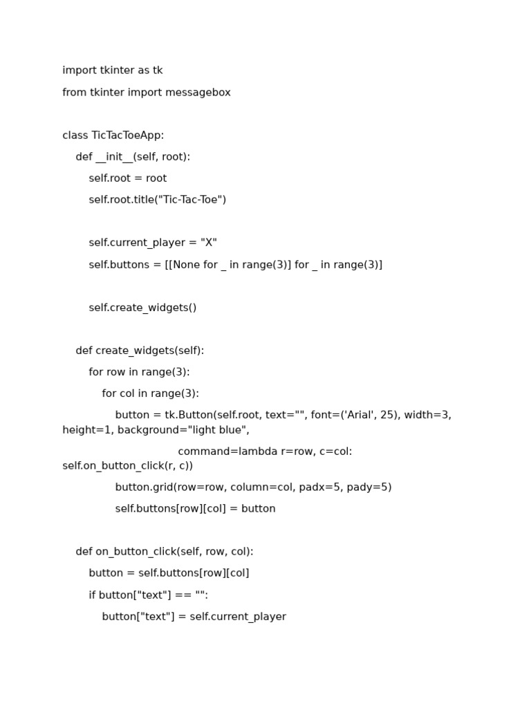 Tic Tac Toe | PDF