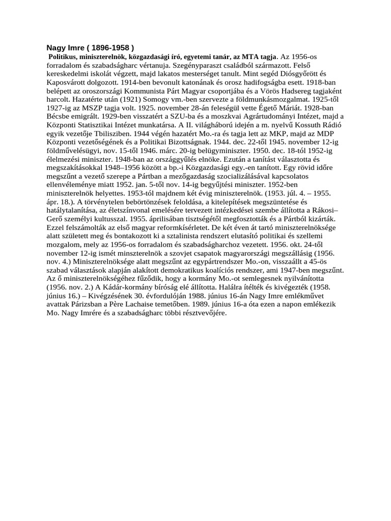 Nagy Imre | PDF