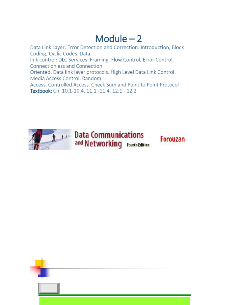 Module – 2 CN VTU 2022 scheme | PDF | Error Detection And Correction | Encodings