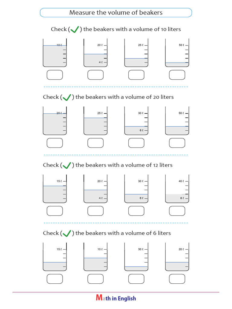 Volume and Capacity-Worksheet | PDF