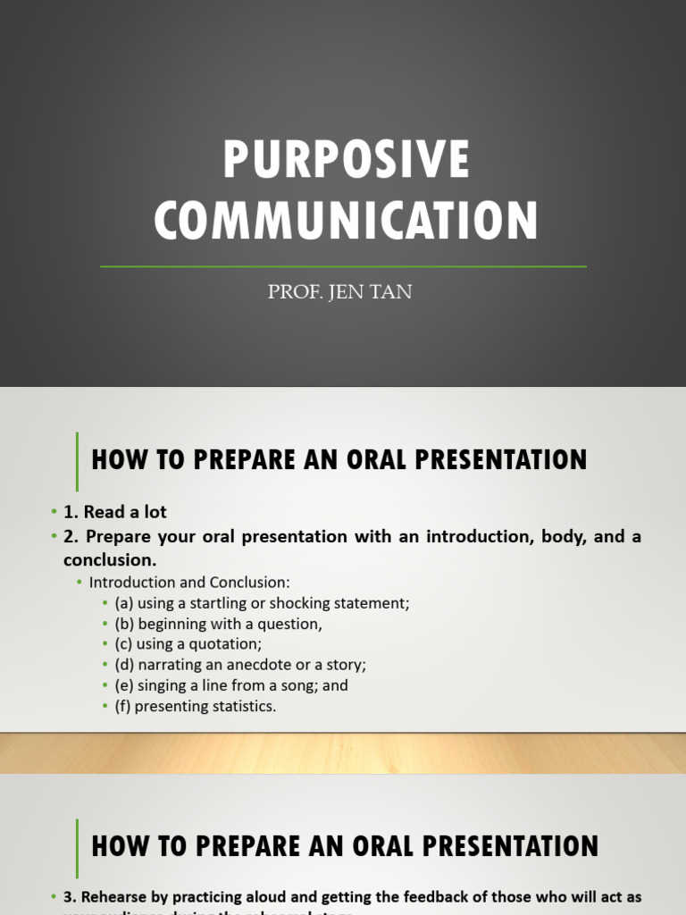 Oral Presentation | PDF | Gesture | Human Communication