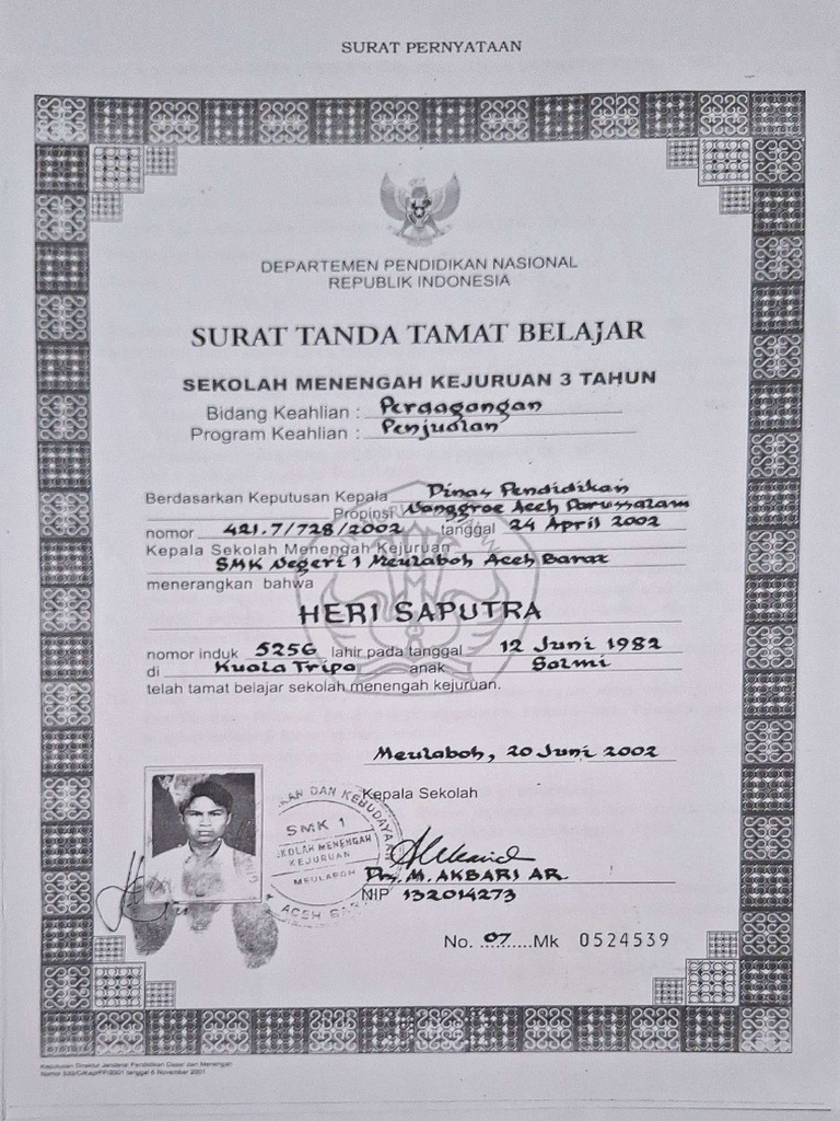 Ijazah Heri Saputra | PDF